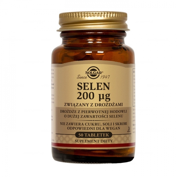 Selen 200mcg дрожжевой, Solgar,селен 50 таблеток